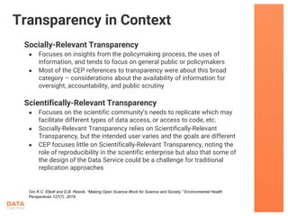 Transparency for the Modern Evidence Ecosystem | PPT
