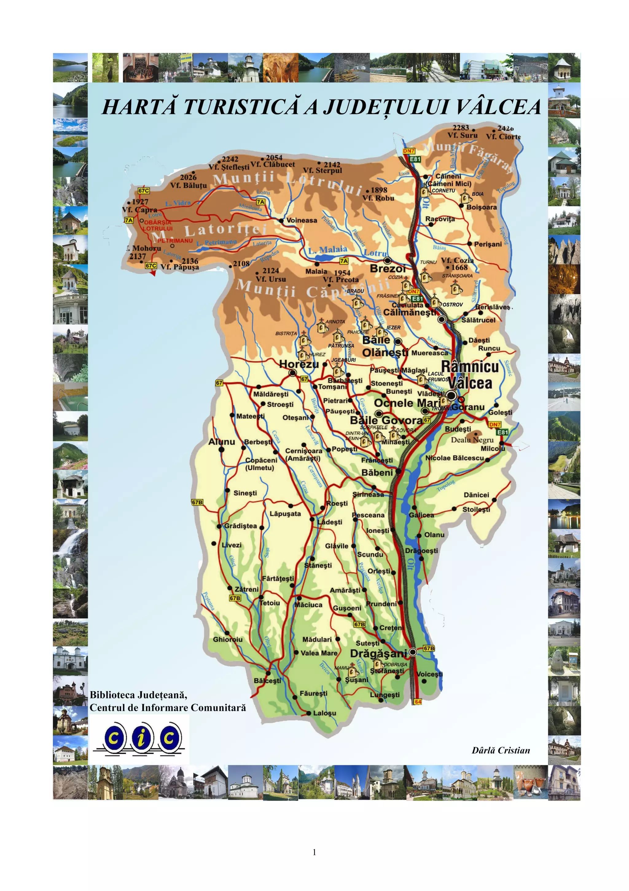 Harta turistica judeţul Vâlcea | PDF