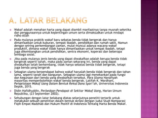 HARTA BENDA WAKAF PERSPEKTIF FIQIH EMPAT MADZHAB.pptx