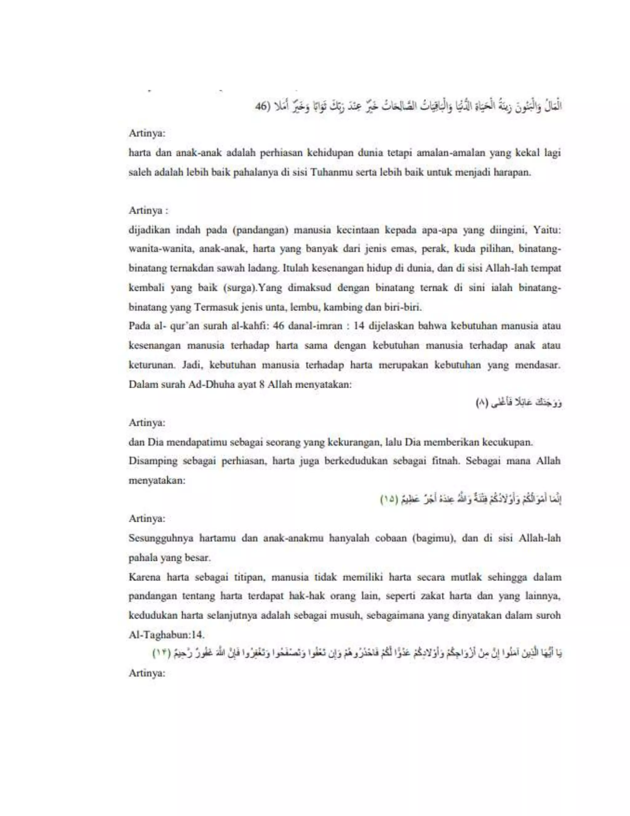 Harta dalam islam | DOCX