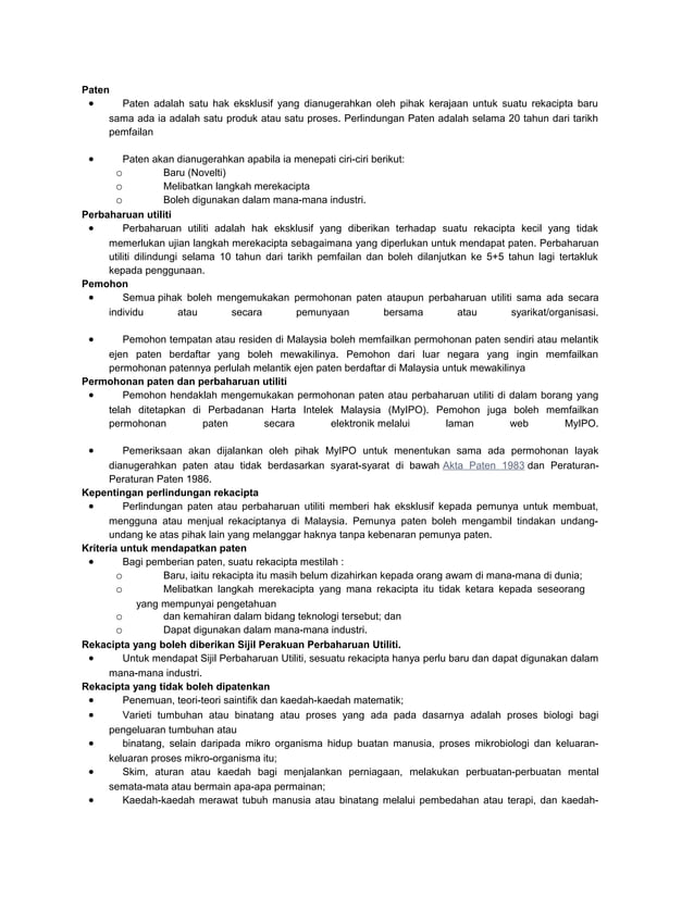 Harta intelek 1 | DOC