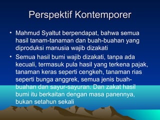 Harta kena zakat, perspektif fiqih kontemporer | PPT
