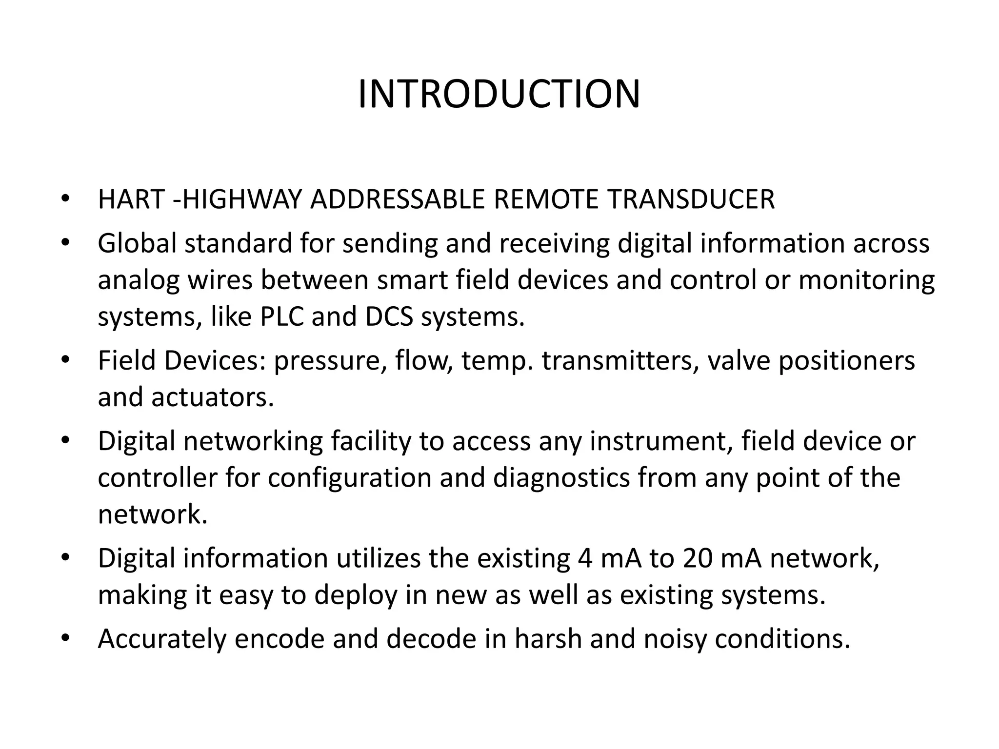 Hart communication protocol | PPTX