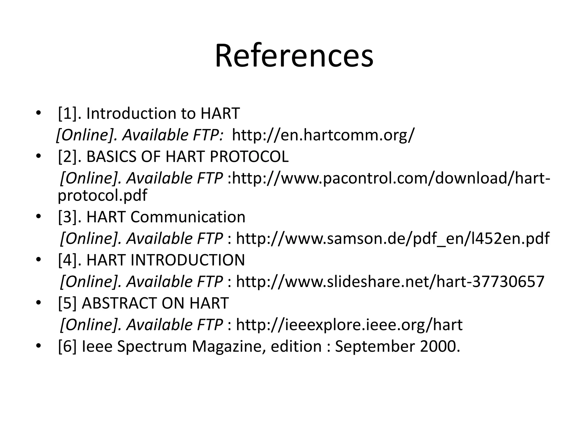 Hart communication protocol | PPTX
