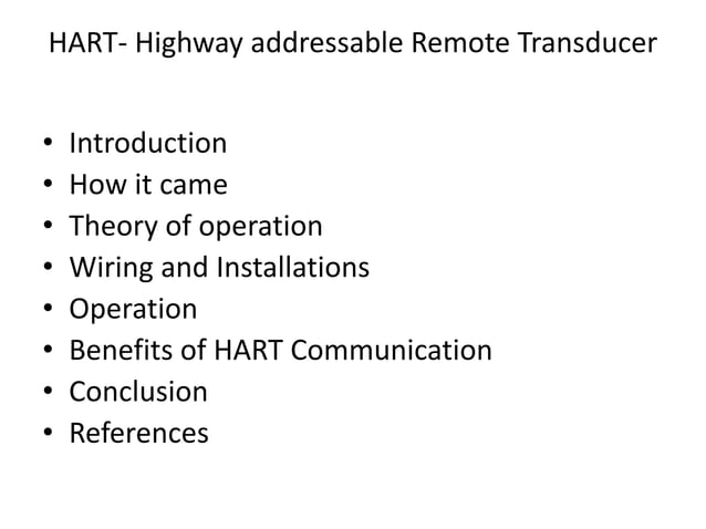 Hart communication protocol | PPTX | Computer Networking | Computing