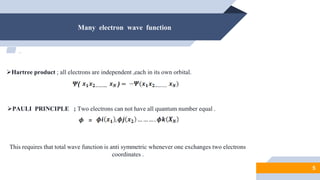 Hartree method ppt physical chemistry | PPTX