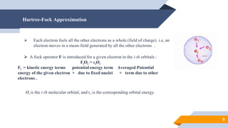 Hartree method ppt physical chemistry | PPTX