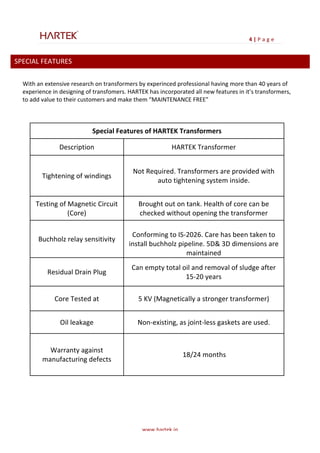 HARTEK DISTRIBUTION TRANSFOMERS | PDF