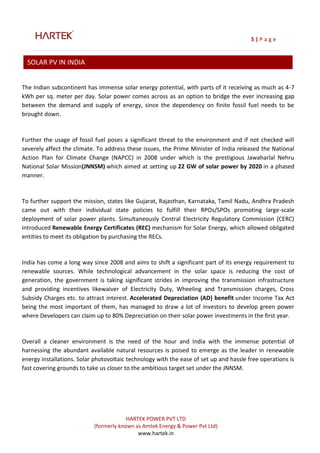 HARTEK POWER - SOLAR PROFILE | PDF