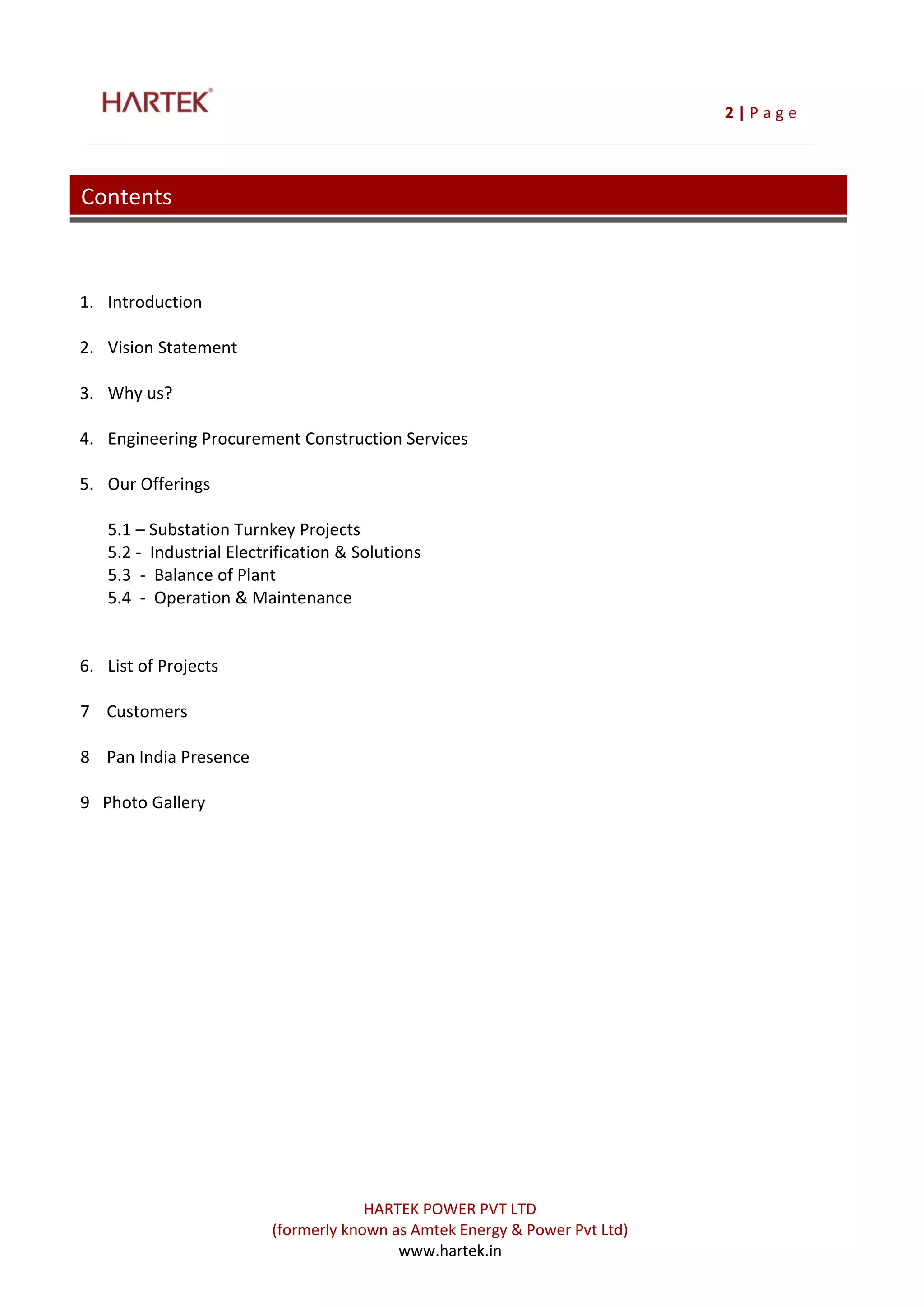 HARTEK POWER - POWER SYSTEM PROFILE | PDF