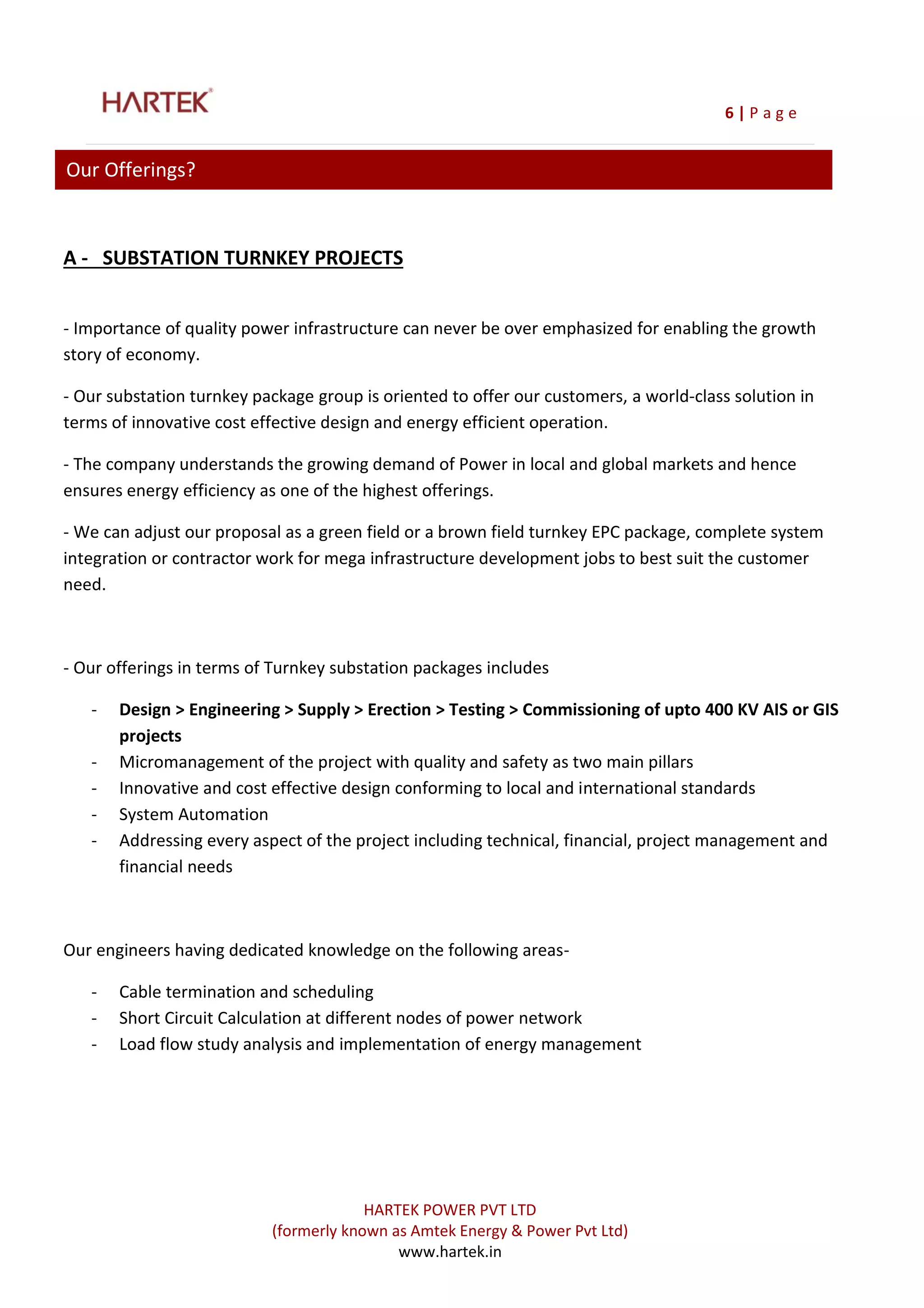 HARTEK POWER - POWER SYSTEM PROFILE | PDF