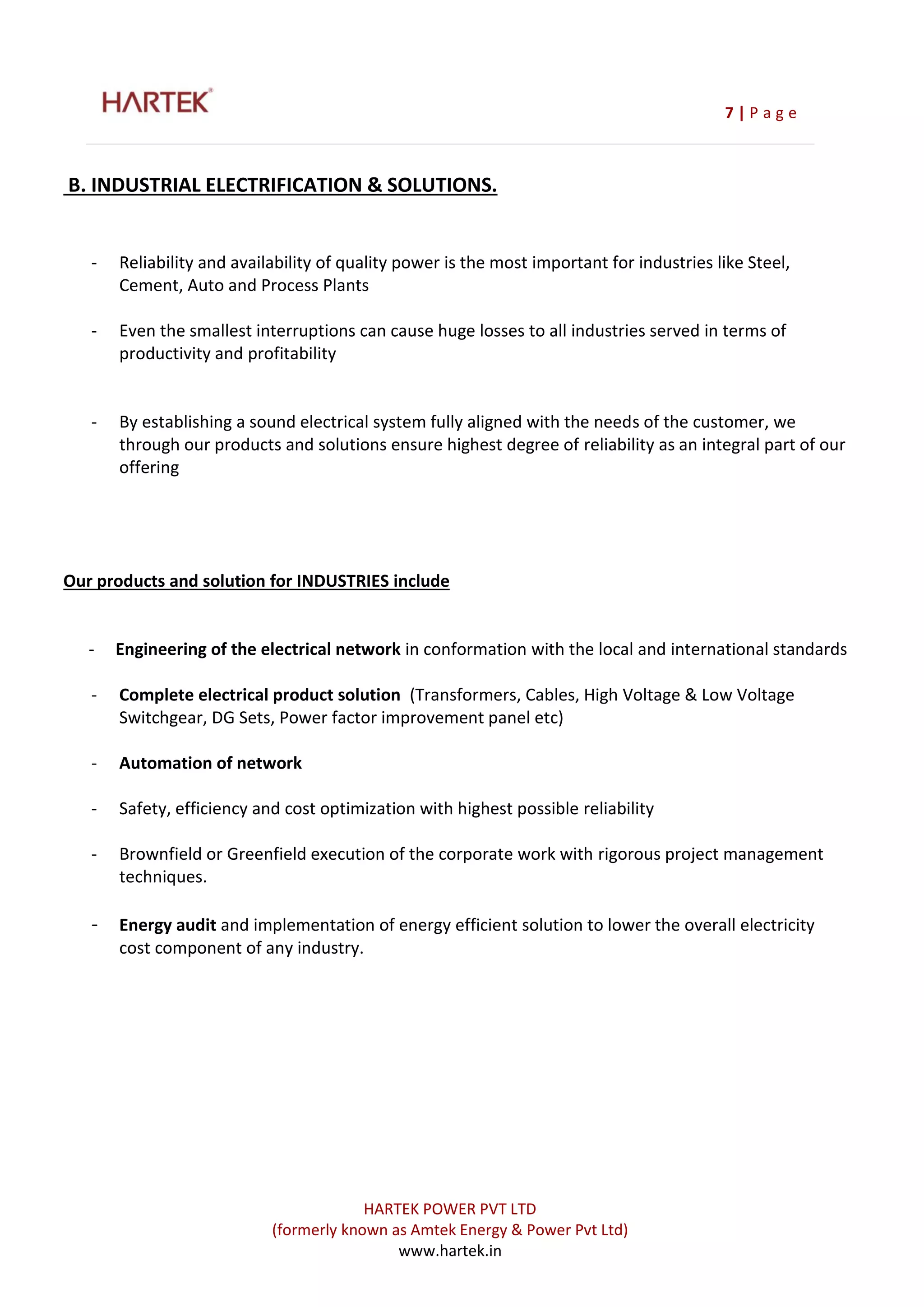 HARTEK POWER - POWER SYSTEM PROFILE | PDF