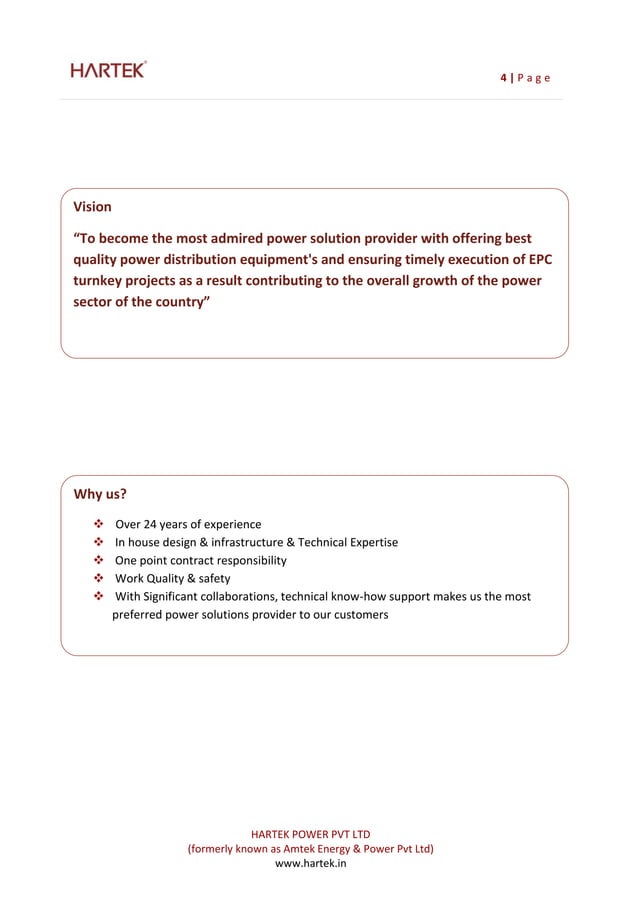 HARTEK POWER - POWER SYSTEM PROFILE | PDF