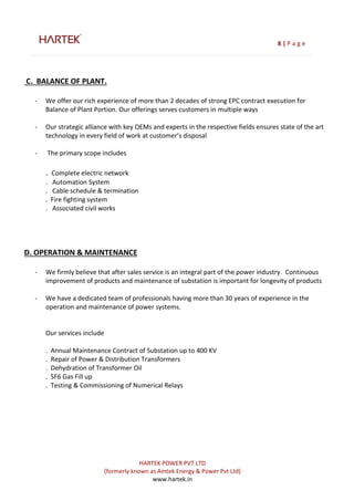 HARTEK POWER - POWER SYSTEM PROFILE | PDF