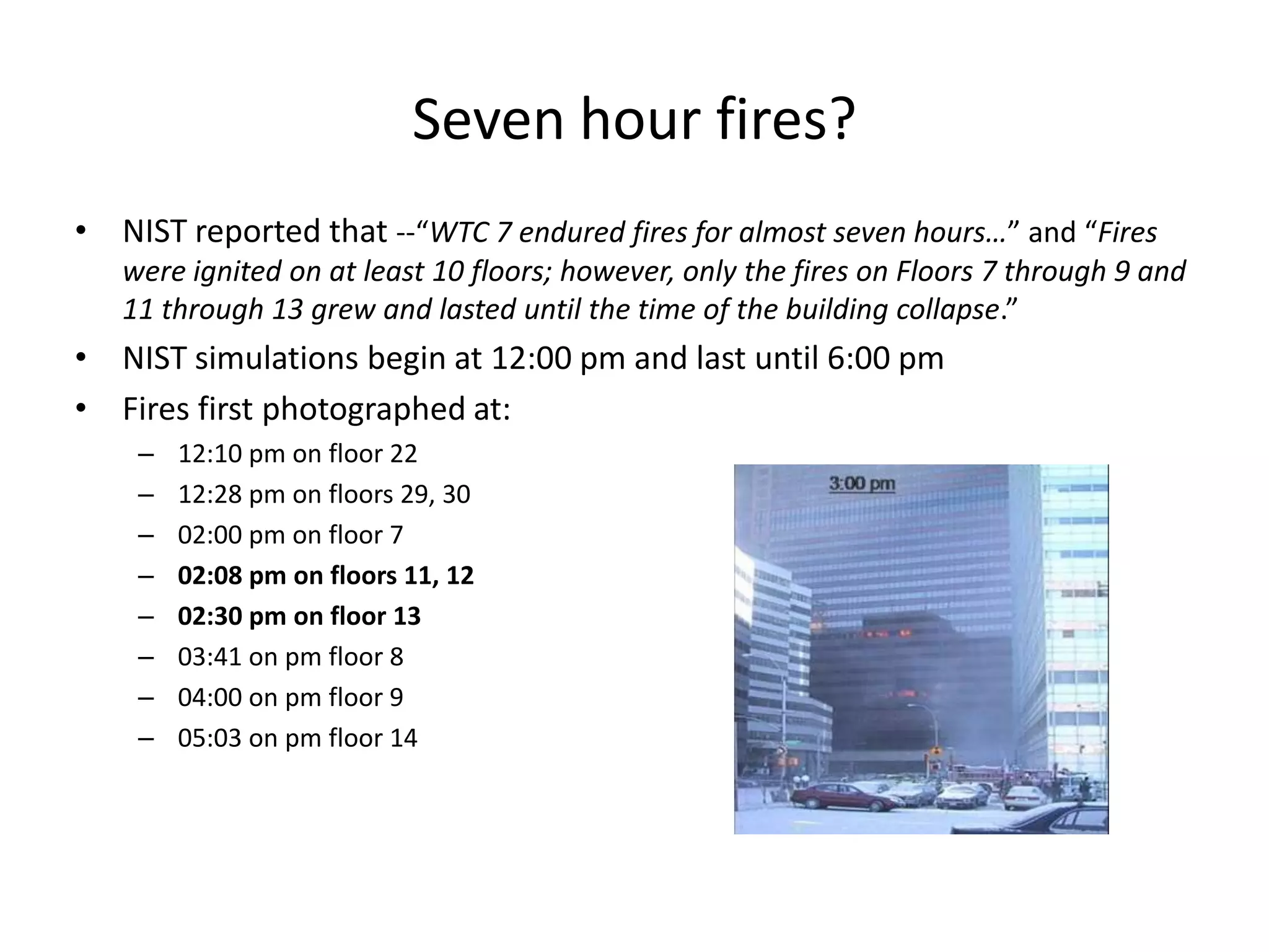 Evolution of the fire-based theory for WTC 7 | PPTX | Geology | Science