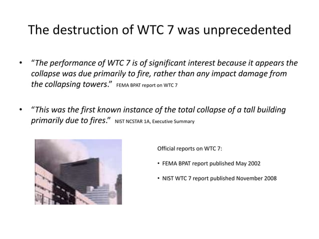 Evolution of the fire-based theory for WTC 7 | PPTX | Geology | Science