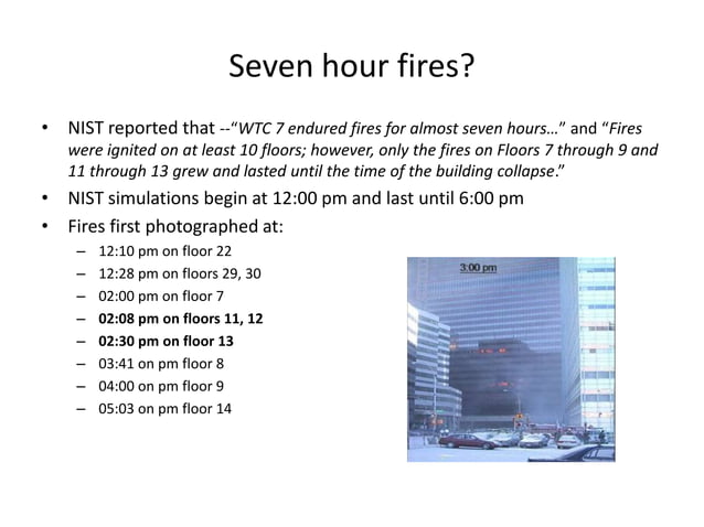Evolution of the fire-based theory for WTC 7 | PPTX | Geology | Science