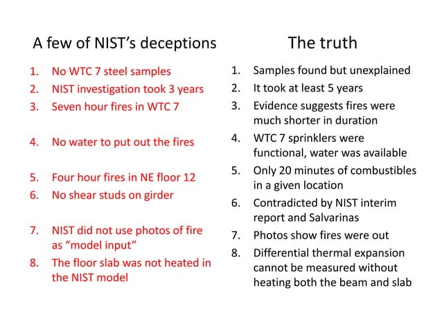 Evolution of the fire-based theory for WTC 7 | PPTX | Geology | Science