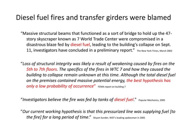 Evolution of the fire-based theory for WTC 7 | PPTX | Geology | Science