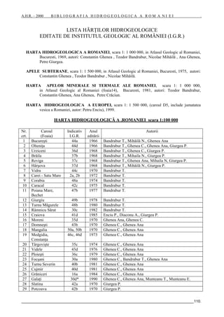 Hydro-geology maps of Romania published by IGR | PDF