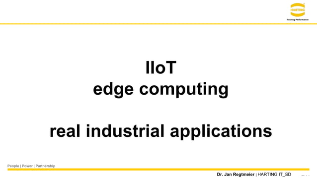 Harting MICA IIoT edge computing industrial applications | PPT