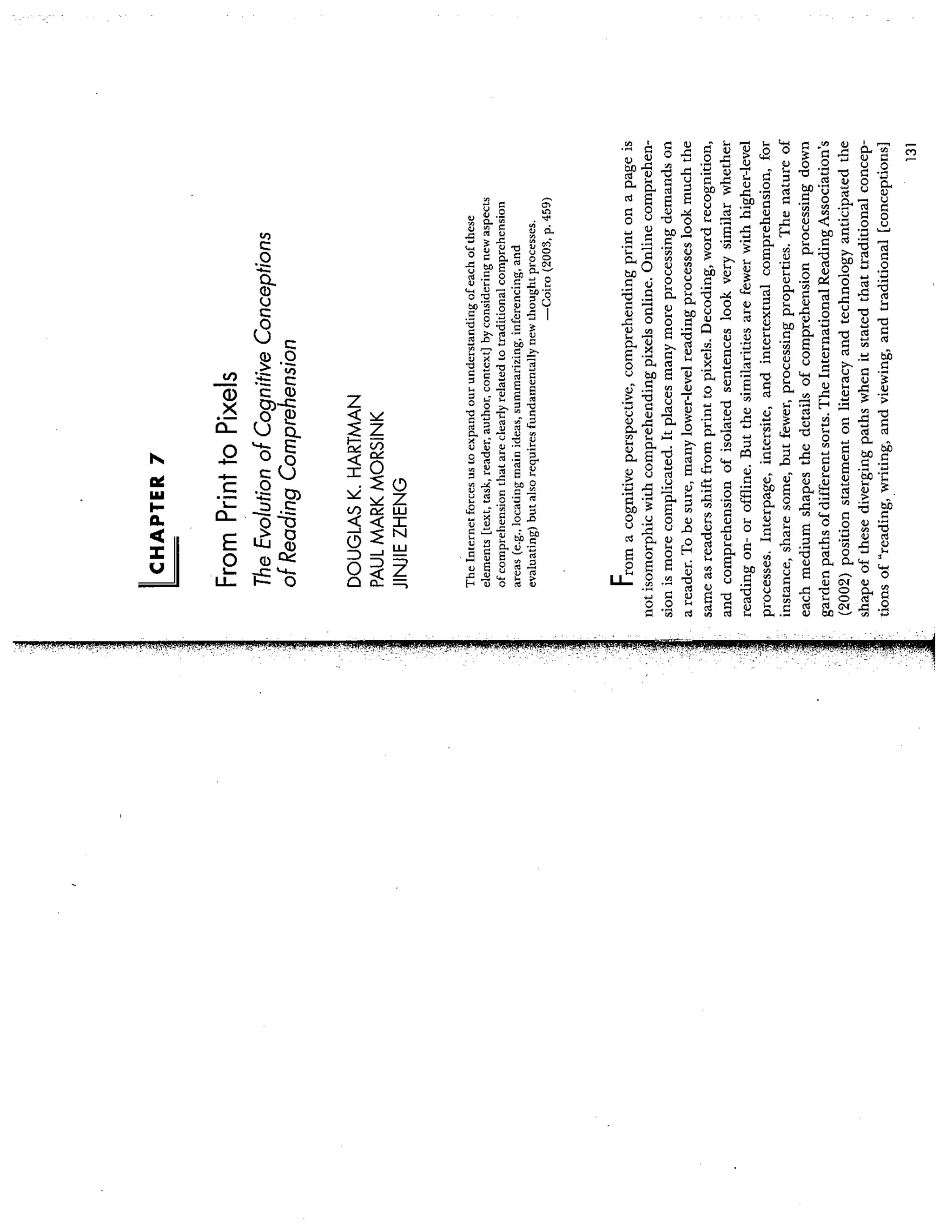 From Print to Pixels: The Evolution of Cognitive Conceptions of Reading ...