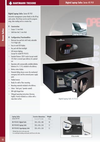 Hartmann tresore-hotel-catalogue-2013 | PDF