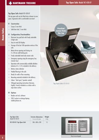 Hartmann tresore-hotel-catalogue-2013 | PDF