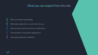 Detection as Code, Automation, and Testing: The Key to Unlocking the ...