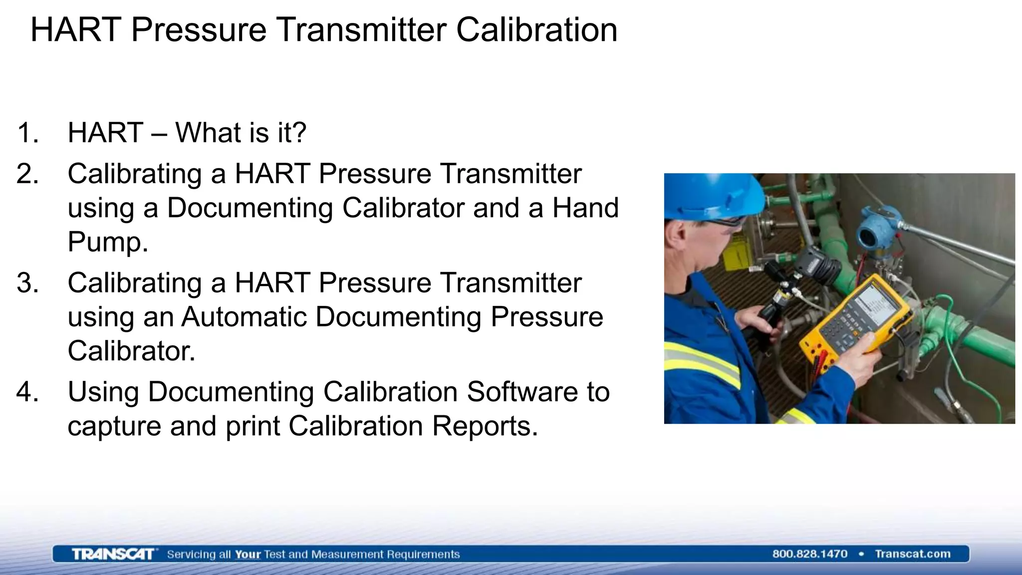 Calibrating HART Smart Pressure Transmitters | PPTX