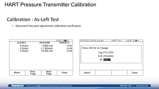 Calibrating HART Smart Pressure Transmitters | PPTX