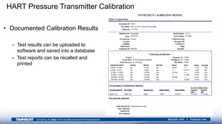 Calibrating HART Smart Pressure Transmitters | PPTX