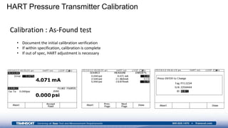 Calibrating HART Smart Pressure Transmitters | PPTX
