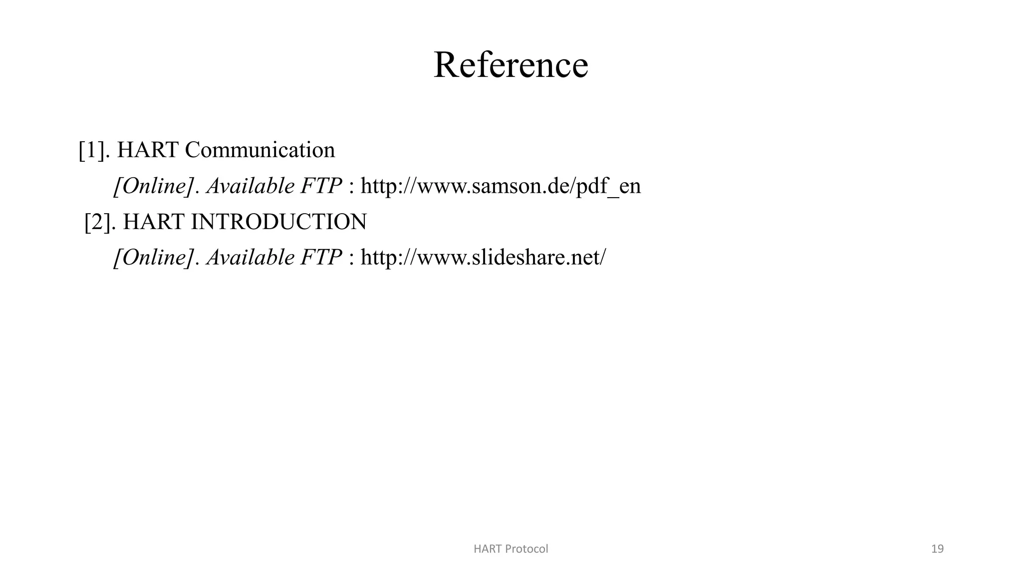 Hart protocol | PPTX