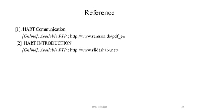 Hart protocol | PPTX | Computer Networking | Computing