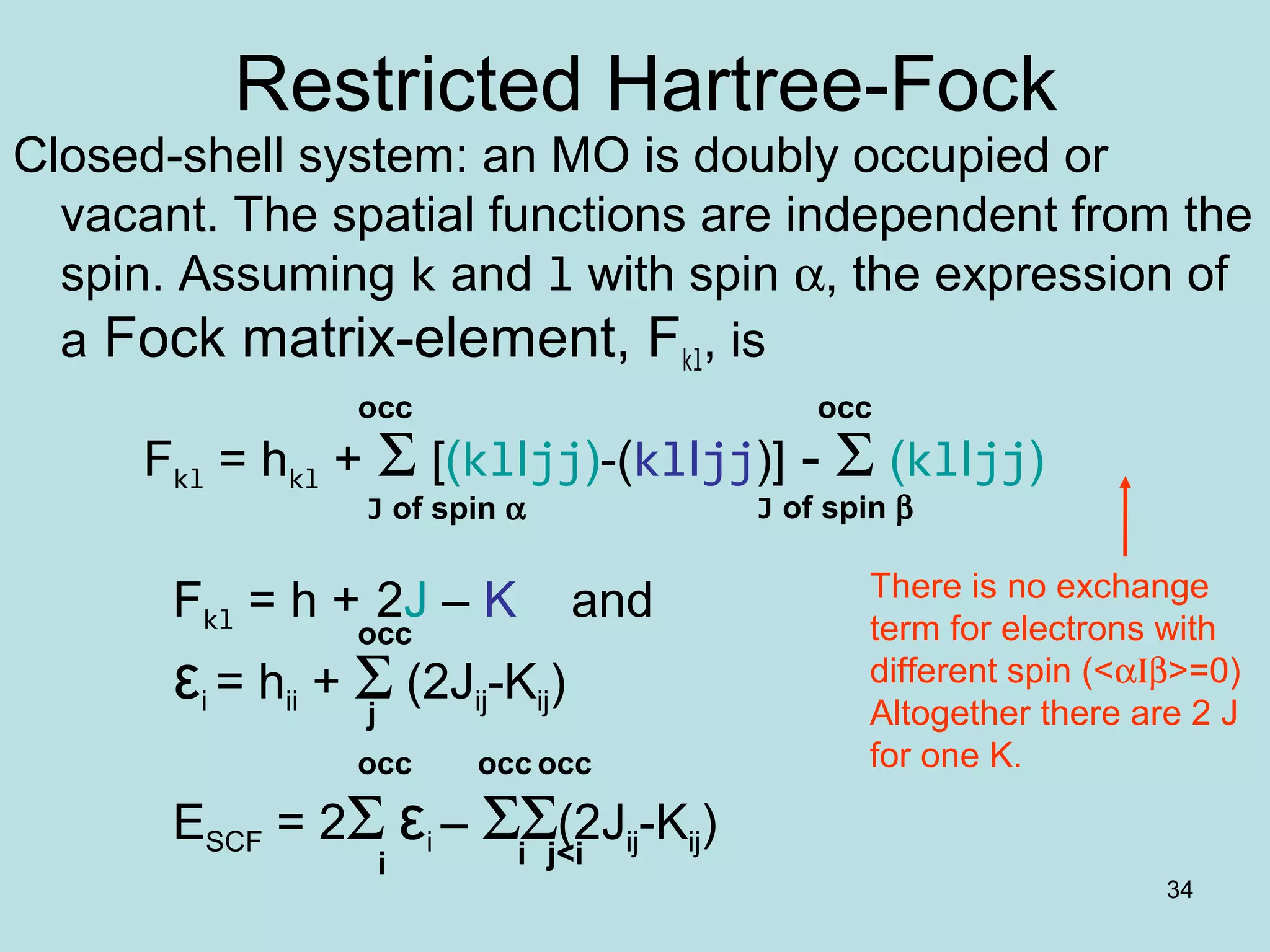 Hartree fock theory | PPT
