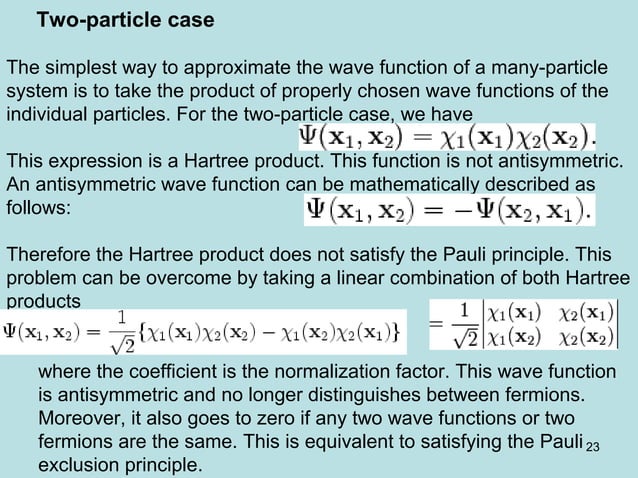 Hartree fock theory | PPT