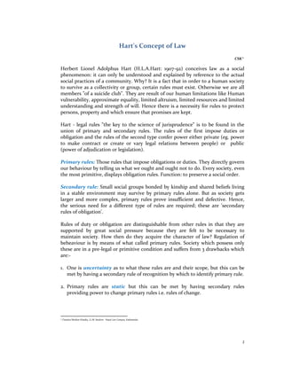 Hart's Concept of Law | PPTX