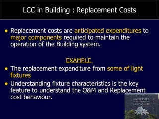 LIFE CYCLE COST (LCC) FOR SUSTAINABLE BUILDING | PPT
