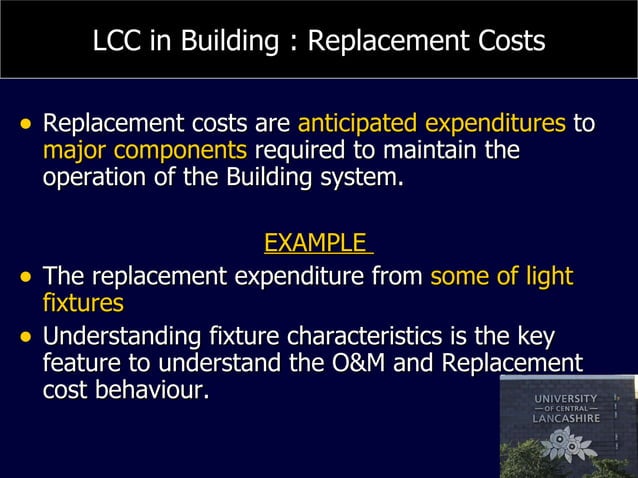 LIFE CYCLE COST (LCC) FOR SUSTAINABLE BUILDING | PPT