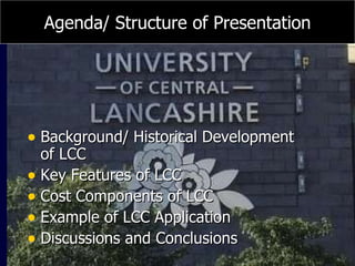 LIFE CYCLE COST (LCC) FOR SUSTAINABLE BUILDING | PPT