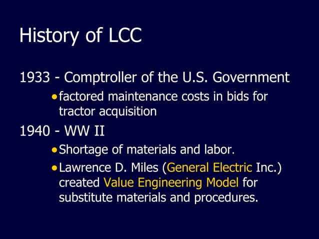 LIFE CYCLE COST (LCC) FOR SUSTAINABLE BUILDING | PPT