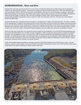 Hartwell Dam 50th Anniversary Program | PDF