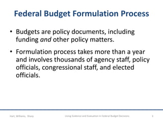 Using Evidence and Evaluation in Federal Budget Decisions | PPTX