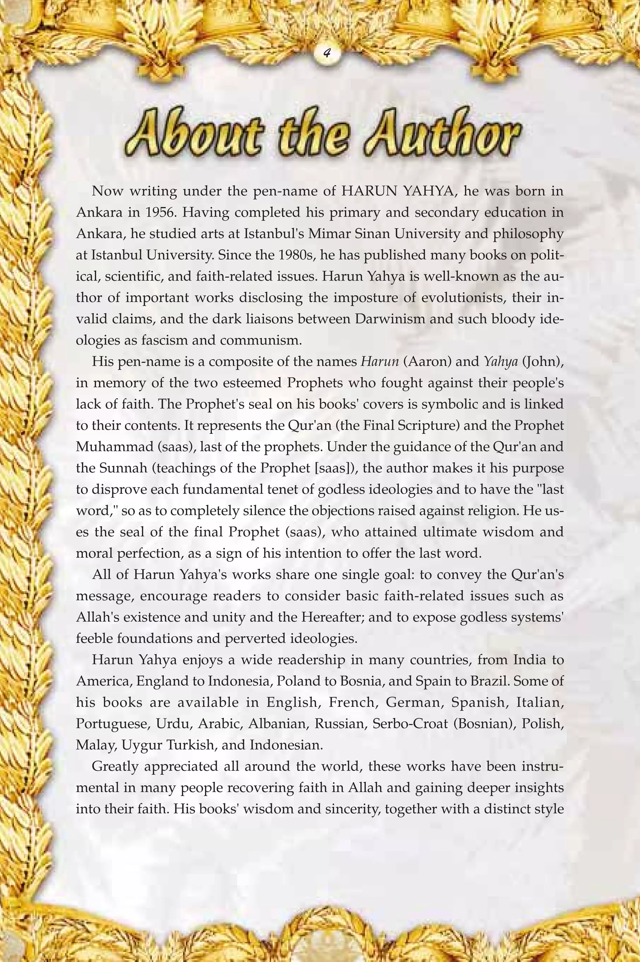 Harun Yahya Islam Maryam An Exemplary Muslim Woman | PDF