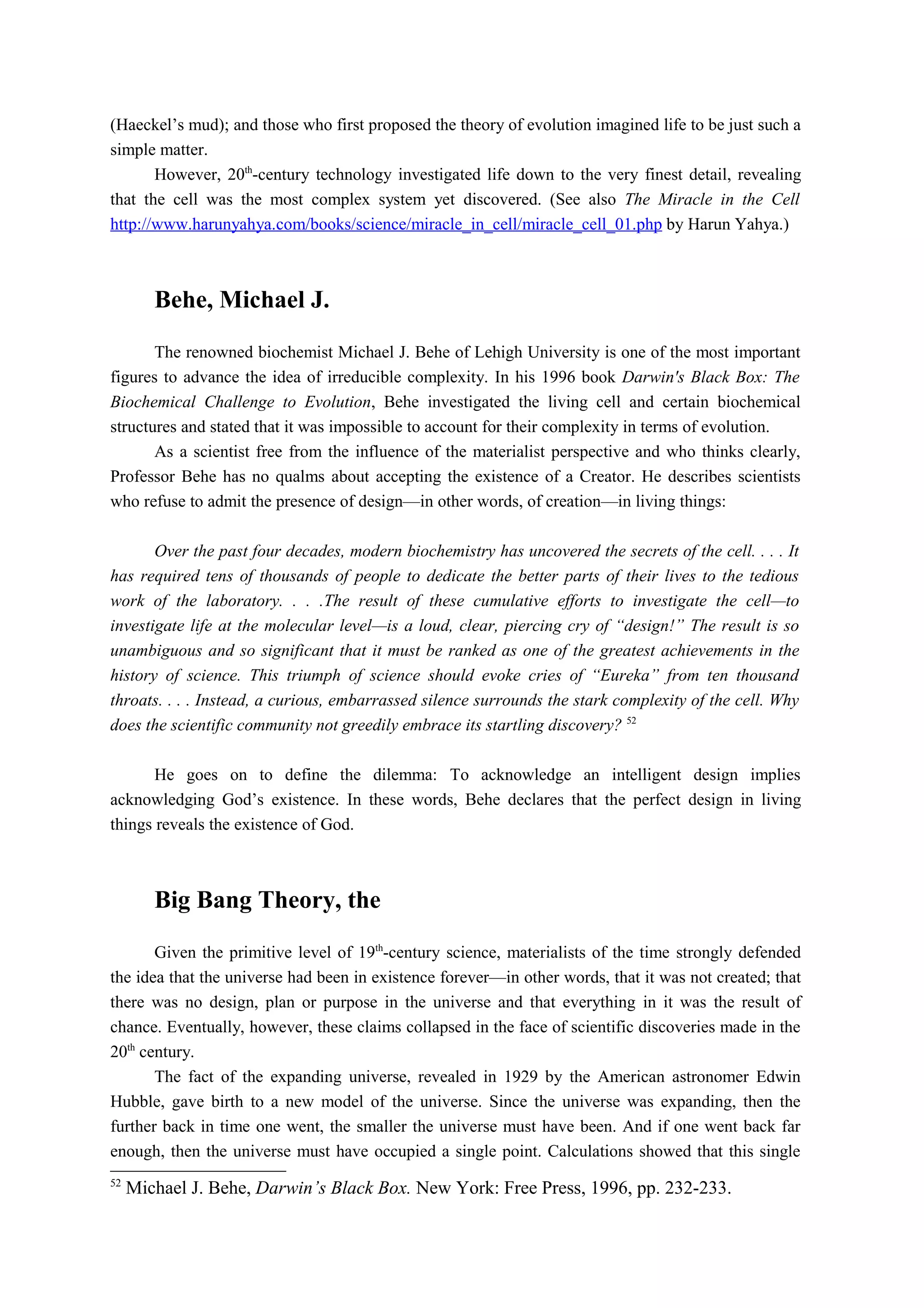 Harun Yahya Islam The Evolution Impasse1 | PDF