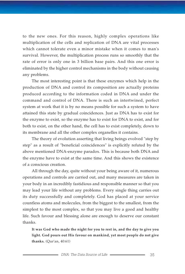 Harun Yahya Islam The Miracle Of Creation In Dna