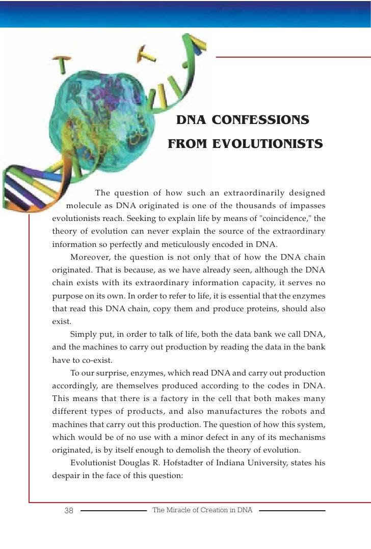Harun Yahya Islam The Miracle Of Creation In Dna