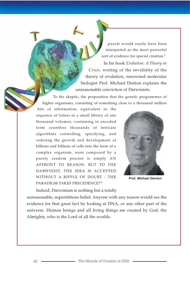 Harun Yahya Islam The Miracle Of Creation In Dna