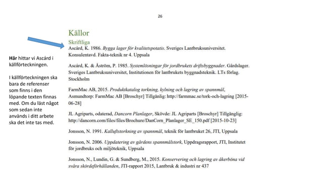 Harvard - skillnaden mellan texthänvisning och källförteckning | PPTX ...